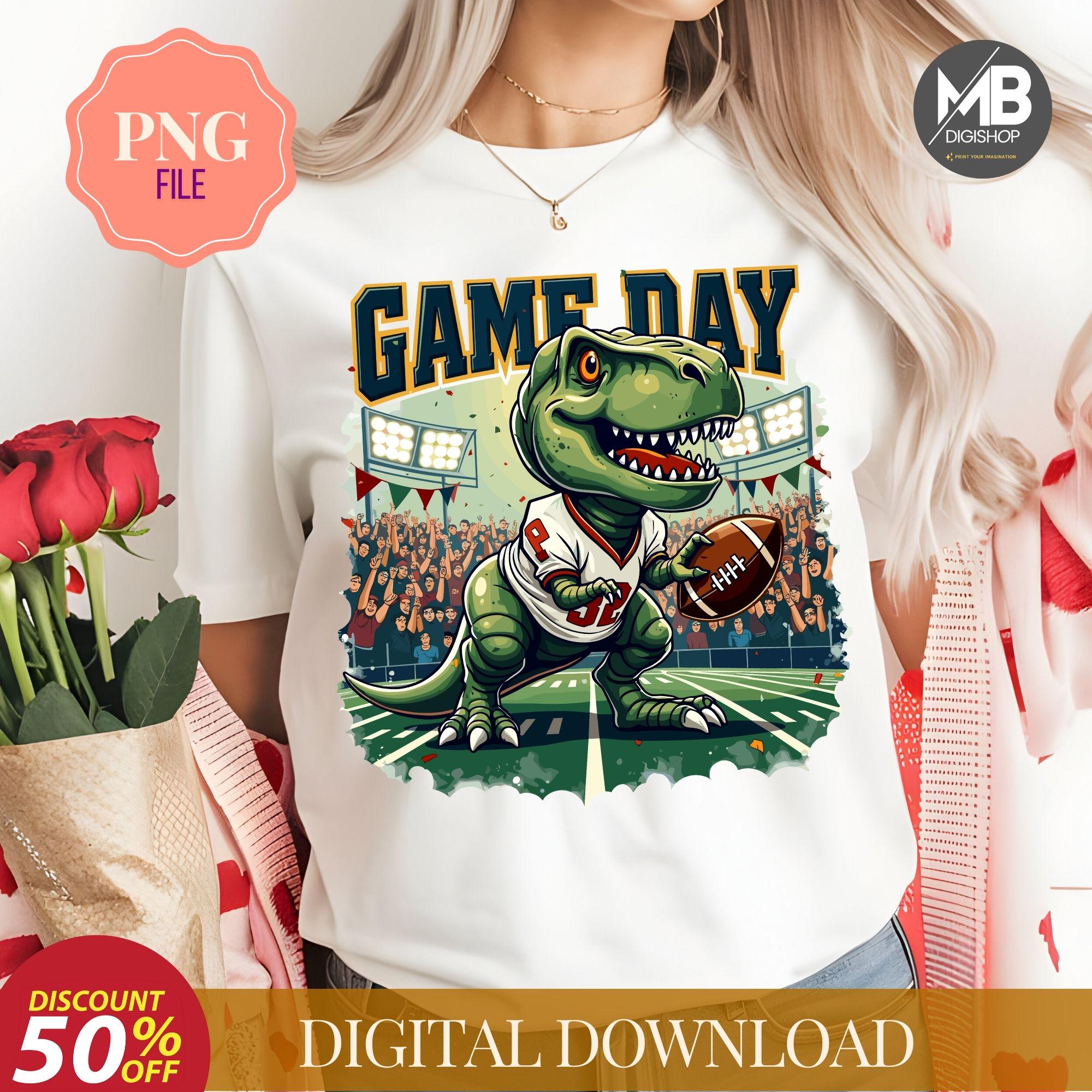T-rex Football Game Day PNG: Dinosaur Design (digital Download) - Etsy