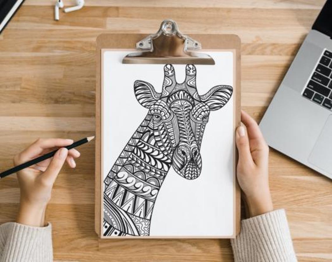 100 Zentangle Coloringpages With Animals / Zentangle / Drawing ...