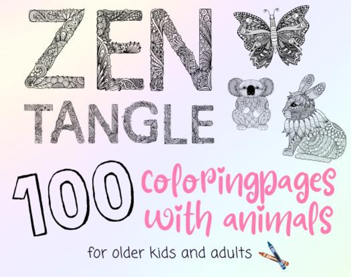 100 Zentangle Coloringpages With Animals / Zentangle / Drawing ...