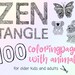 100 Zentangle Coloringpages With Animals / Zentangle / Drawing ...