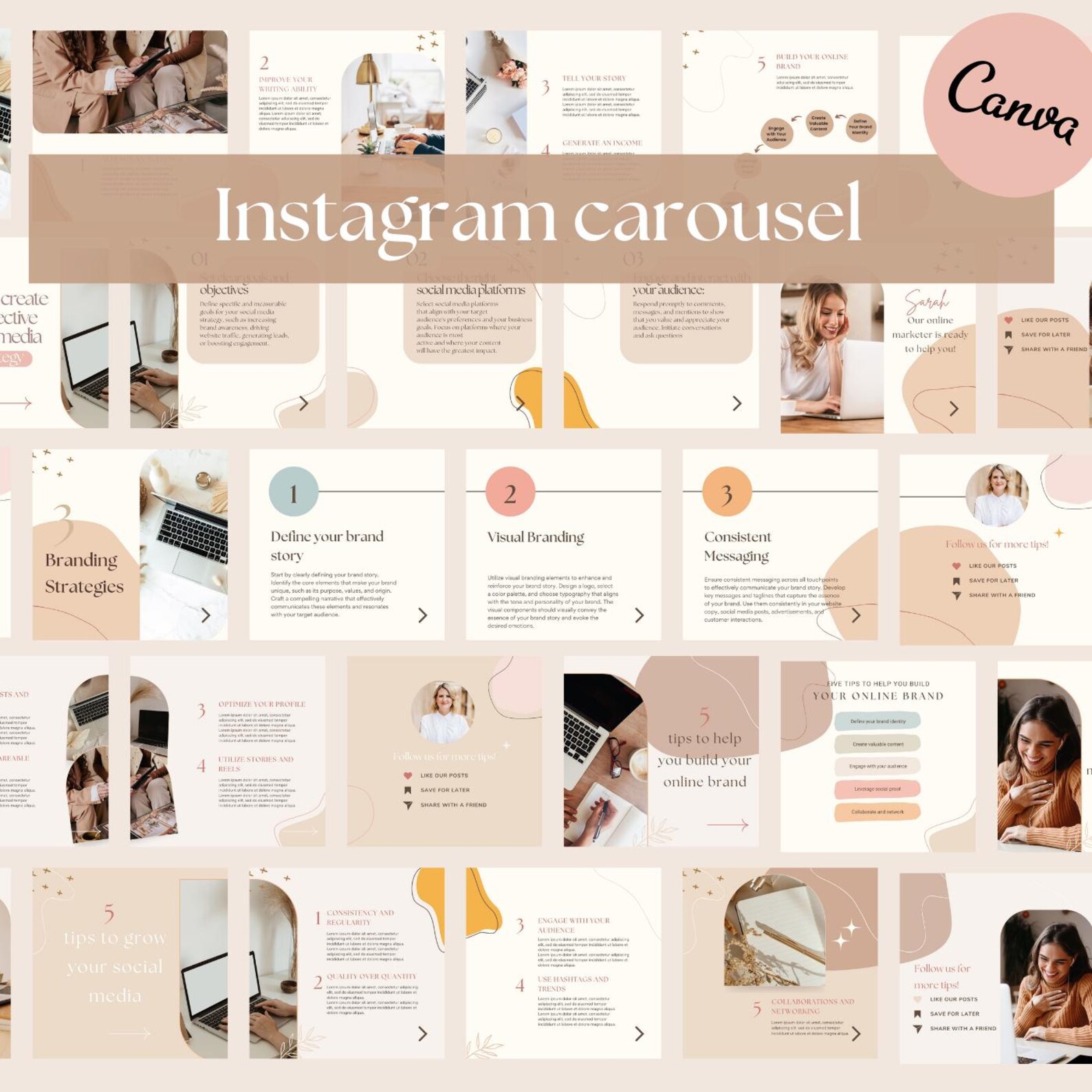 Canva Carousel Templates for Every Business Carousel Instagram Carousel ...