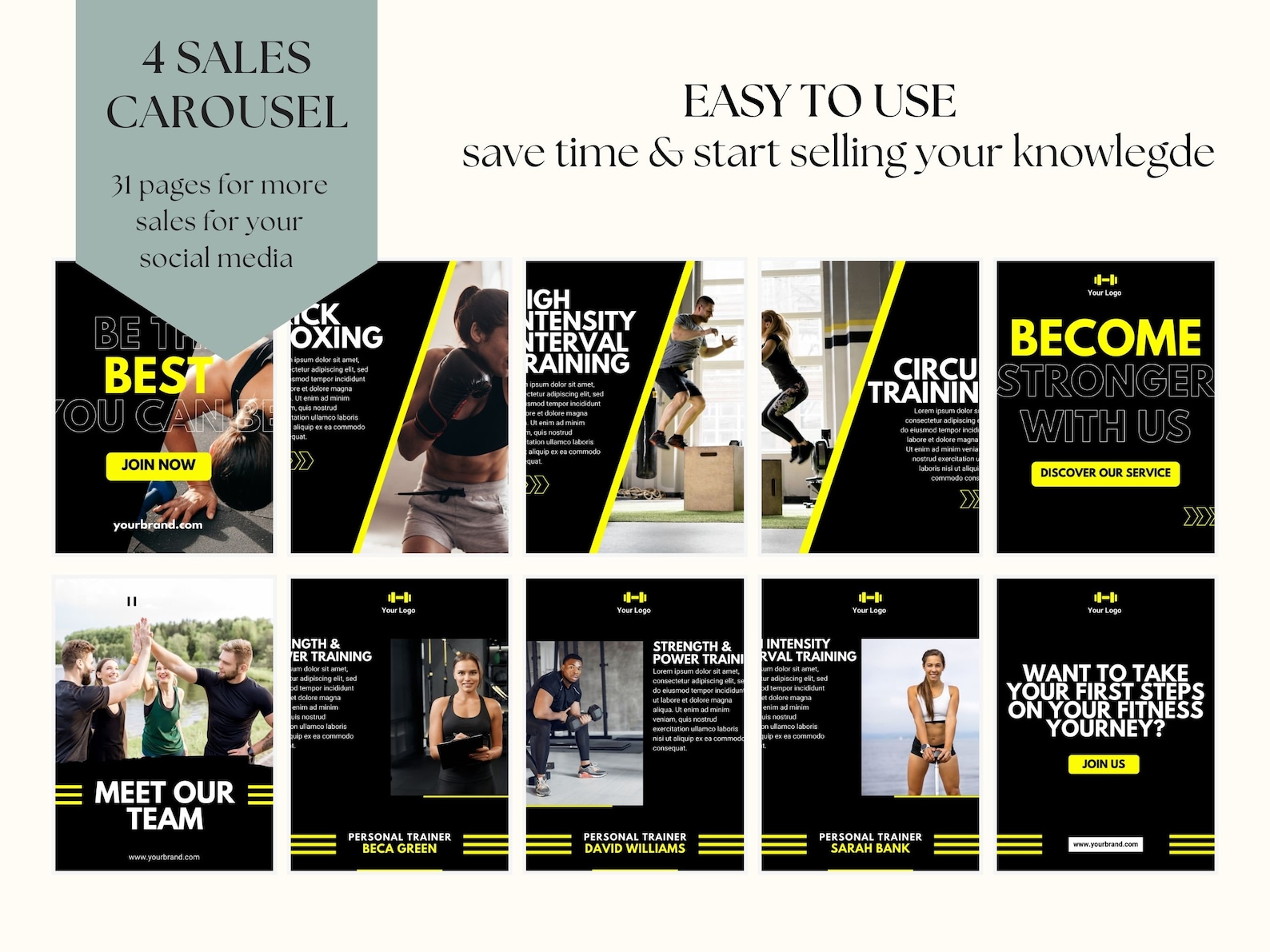 Instagram Carousel With Our Social Media Template Sport | Instagram ...