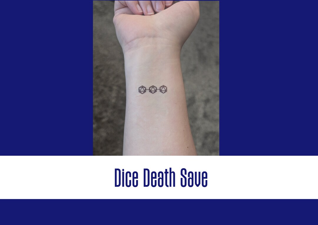 D&D 5E Saving Throw Temporary Tattoo X4 Dice - Etsy