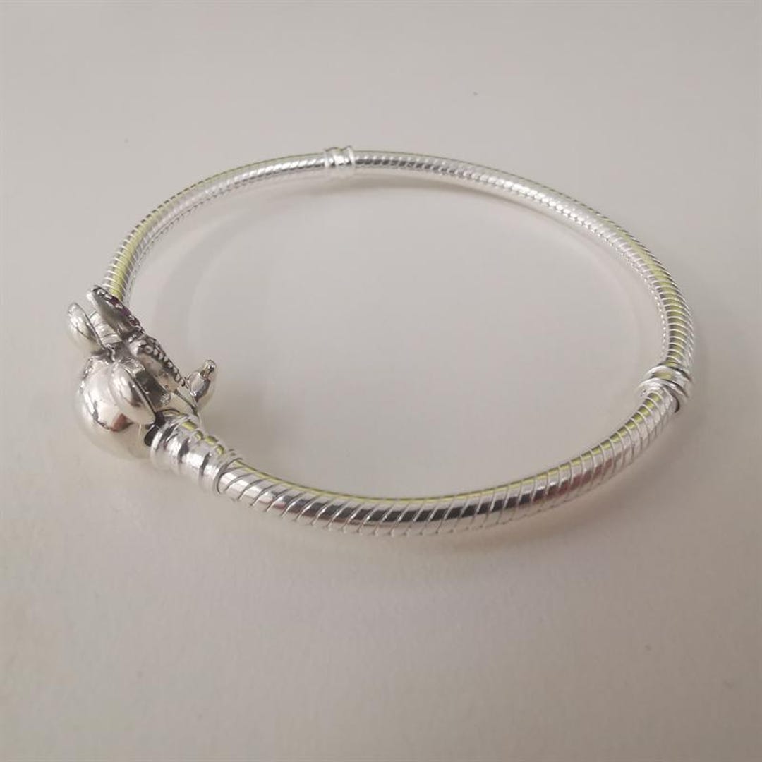 Pandora Minnie Mouse Clasp Snake Chain Bracelet S925 - Etsy