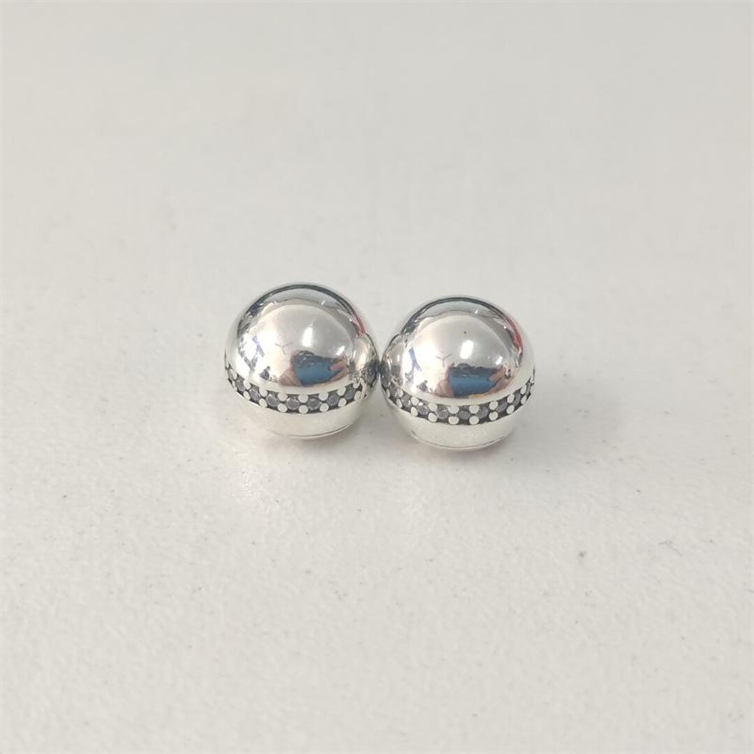 Pandora Open Bangle Shimmering End Caps Sparkly Charm - Etsy