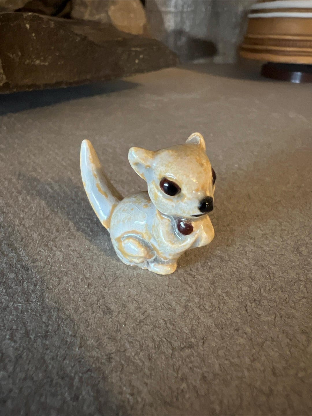 Spunky Chipmunk Figurine, Brown With Chipmunk-ish Markings and Black ...