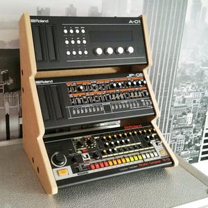 Triple Roland Boutique Plain MDF Recessed Stand From Synths and Wood - Etsy