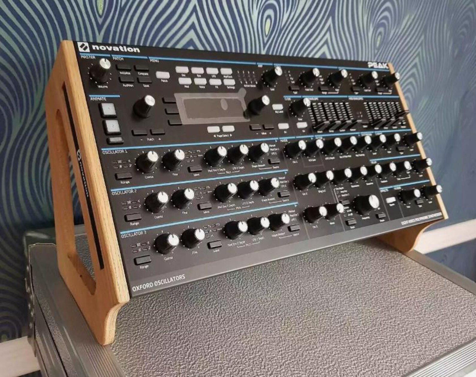 Novation Peak Solid Oak Dual Angle Stand From Synths and Wood - Etsy