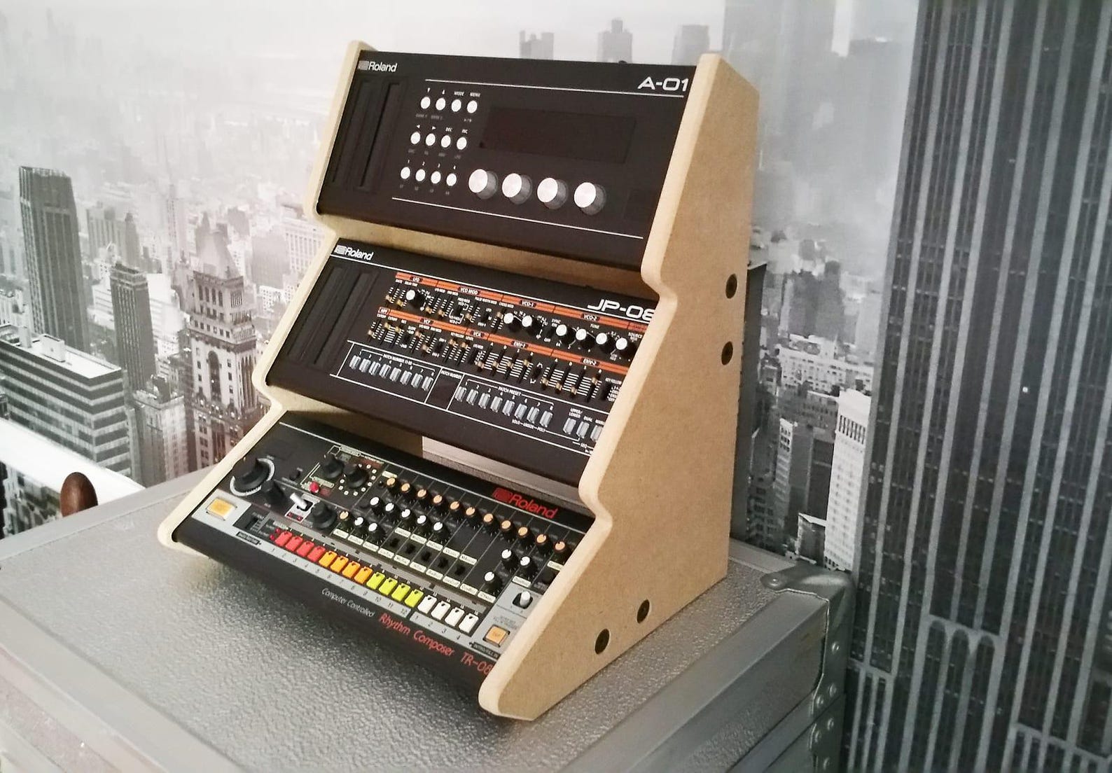 Triple Roland Boutique Plain MDF Recessed Stand From Synths and Wood - Etsy