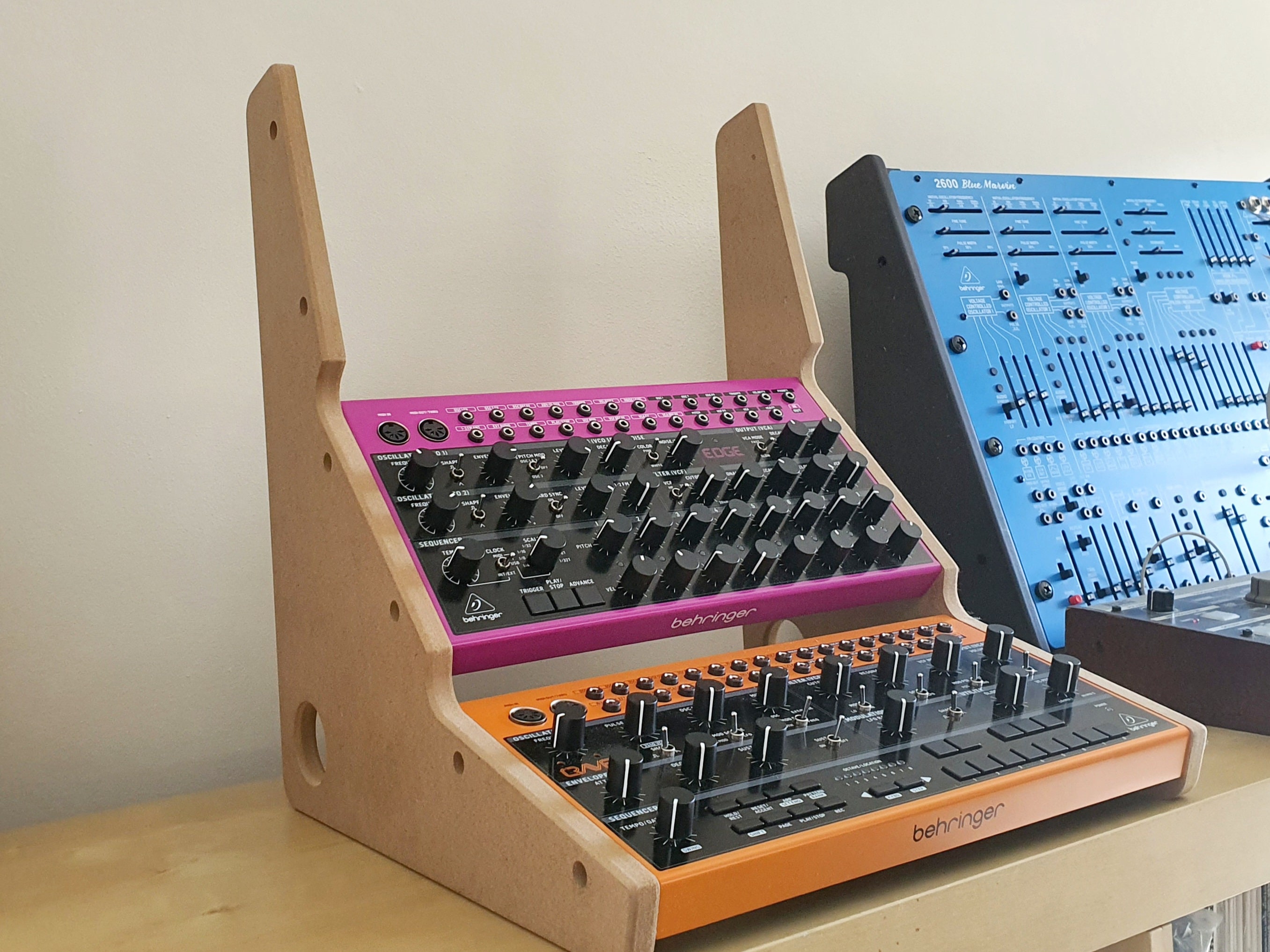 Behringer Crave, Edge & Spice MDF Triple Stand From Synths and Wood - Etsy