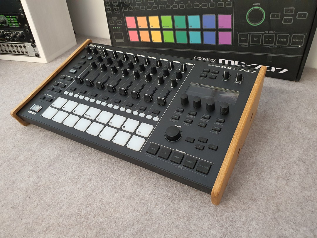 Roland MC707 Solid Oak Stand From Synths and Wood - Etsy