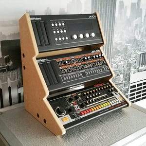 Triple Roland Boutique Plain MDF Recessed Stand From Synths and Wood - Etsy