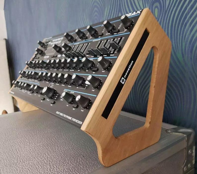 Novation Peak Solid Oak Dual Angle Stand From Synths and Wood - Etsy