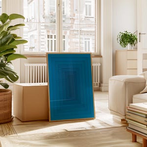 Blue Abstract Art Print - Wall Posters for Living Room – Abstract ...