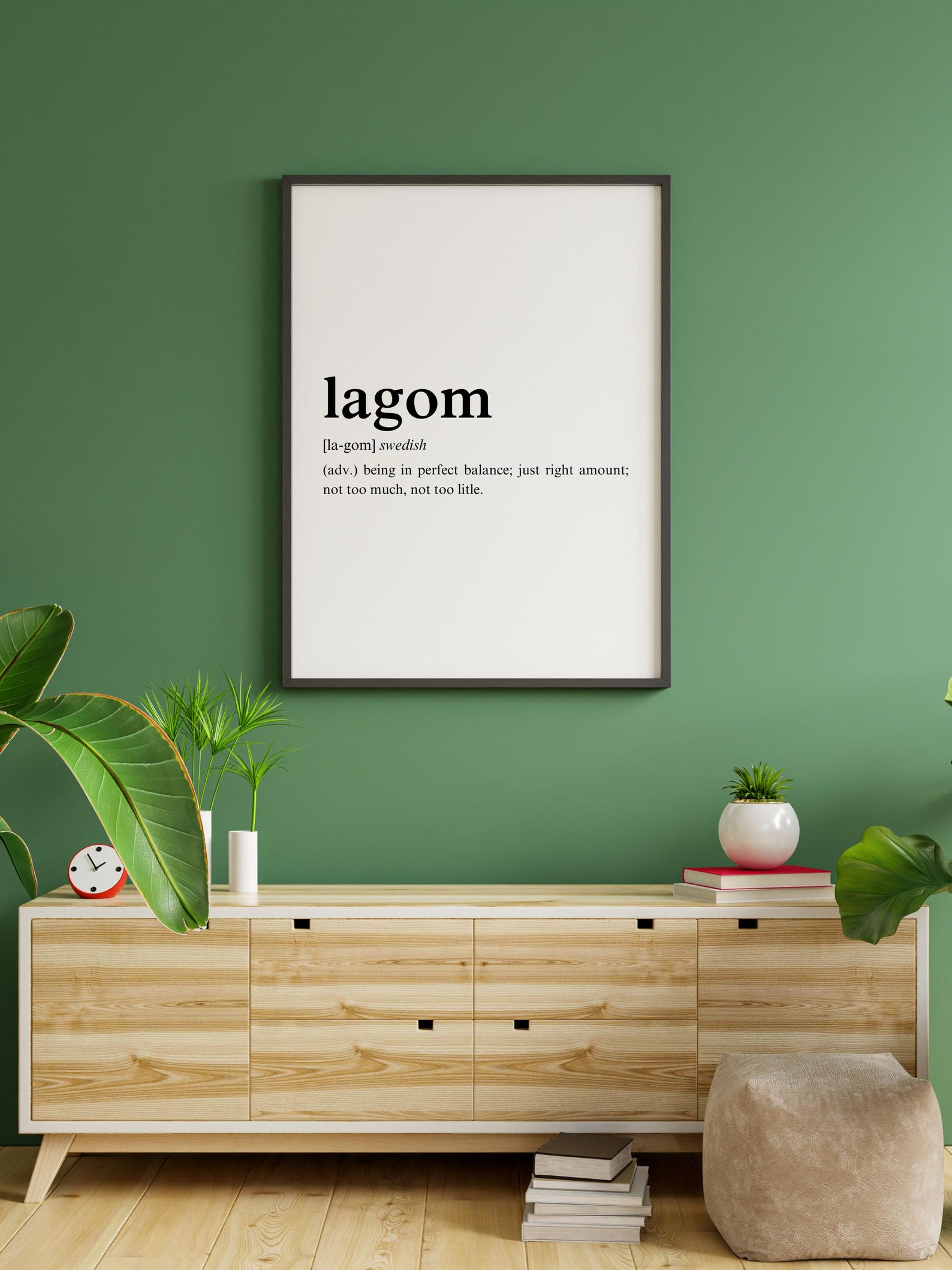Lagom Definition Print, Swedish Quote Poster, Lagom Art Prints ...