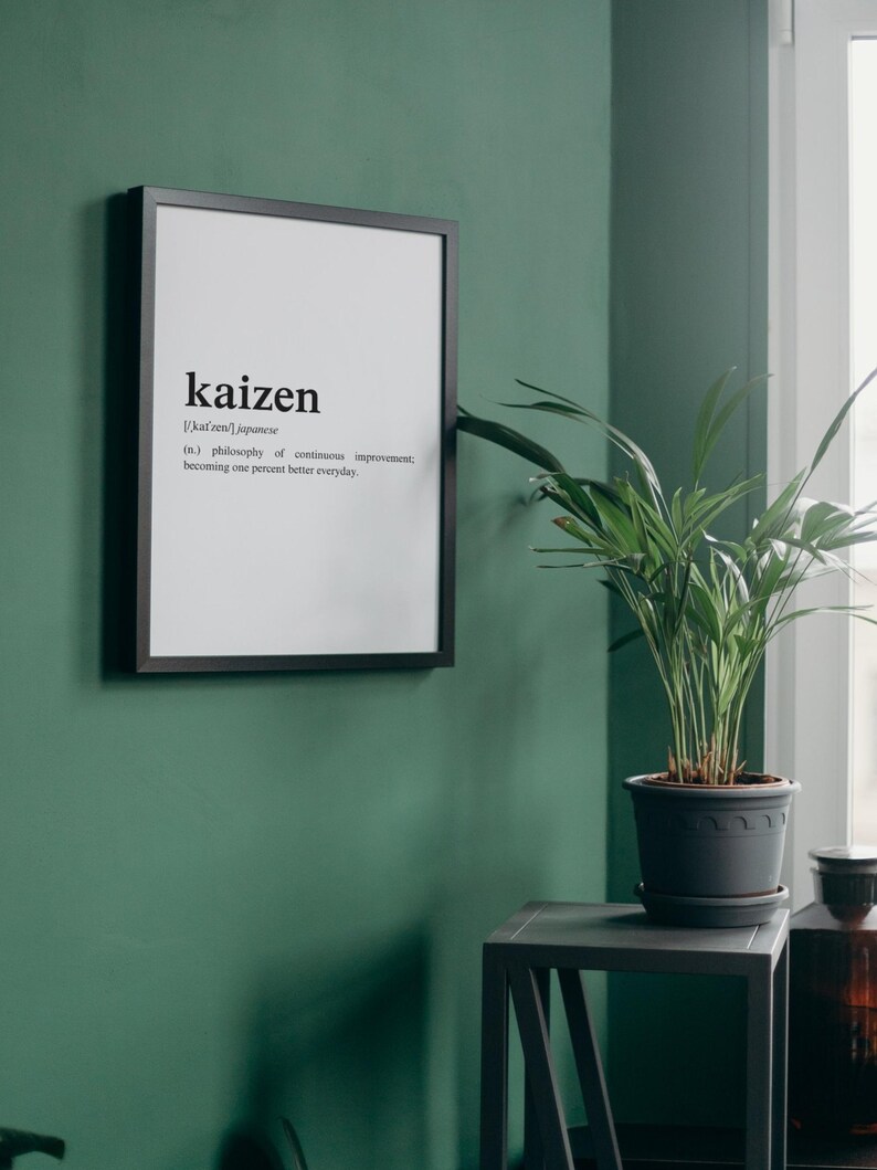 Kaizen Definition Print, Japanese Quote Poster, Kaizen Art Prints, Aesthetic Poster, Minimalist ...