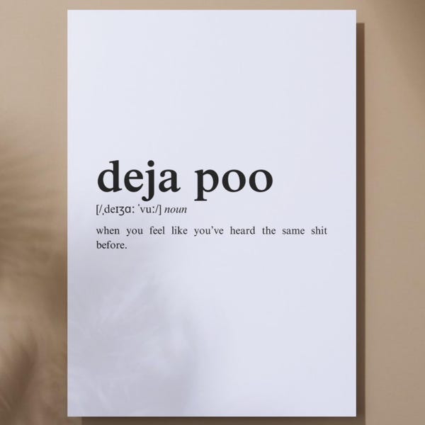 Deja Poo Definition - Etsy
