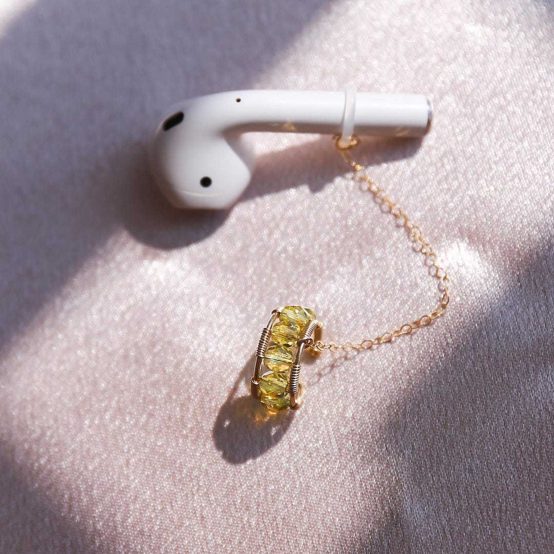 Gold-filled Earbud Earrings With Citrine Glow Beads – No Piercing Ear ...