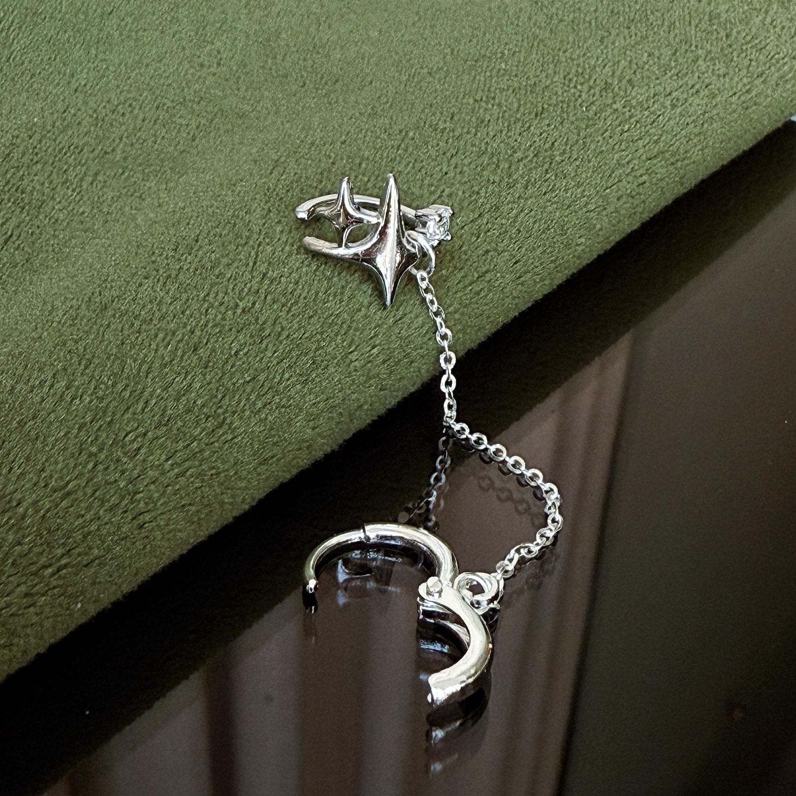 Star Earplug Earring / Earbud Holder: Non-piercing Ear Cuff, Copper ...
