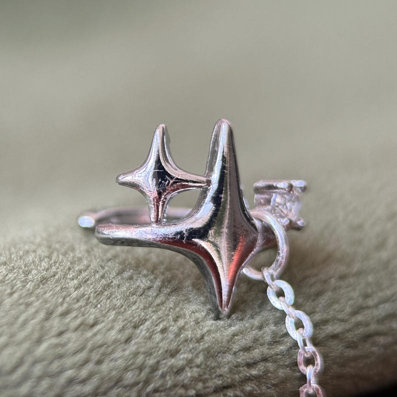 Star Earplug Earring / Earbud Holder: Non-piercing Ear Cuff, Copper ...