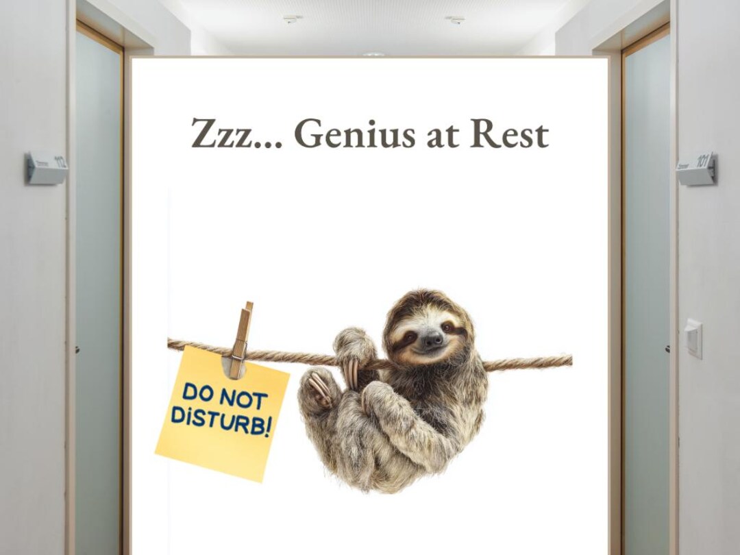 Funny Sloth Dorm Poster: Do Not Disturb Sign (digital Download) - Etsy