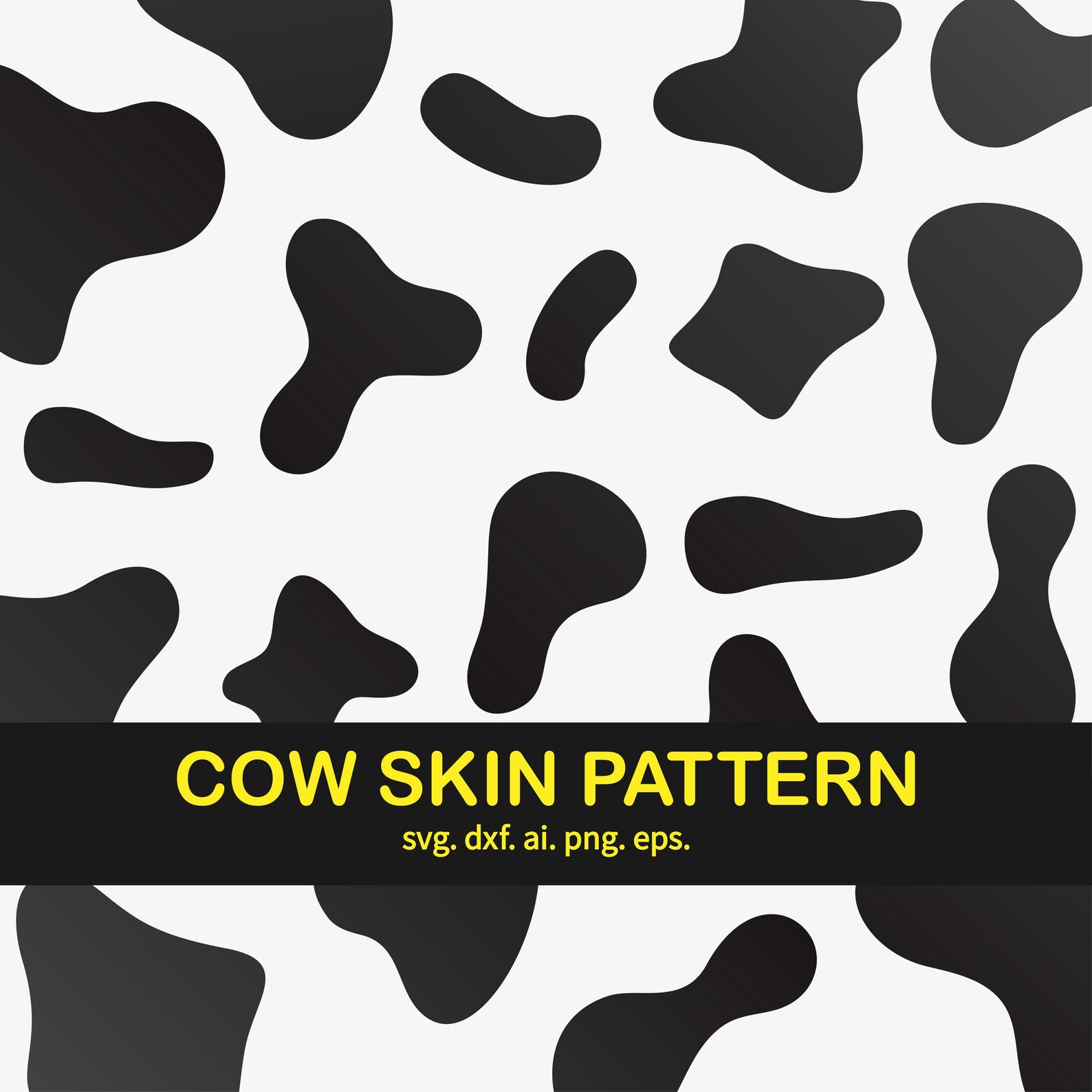 Seamless Cow Pattern Svg Dxf, Cow Print Svg, Animal Print Svg, COW ...