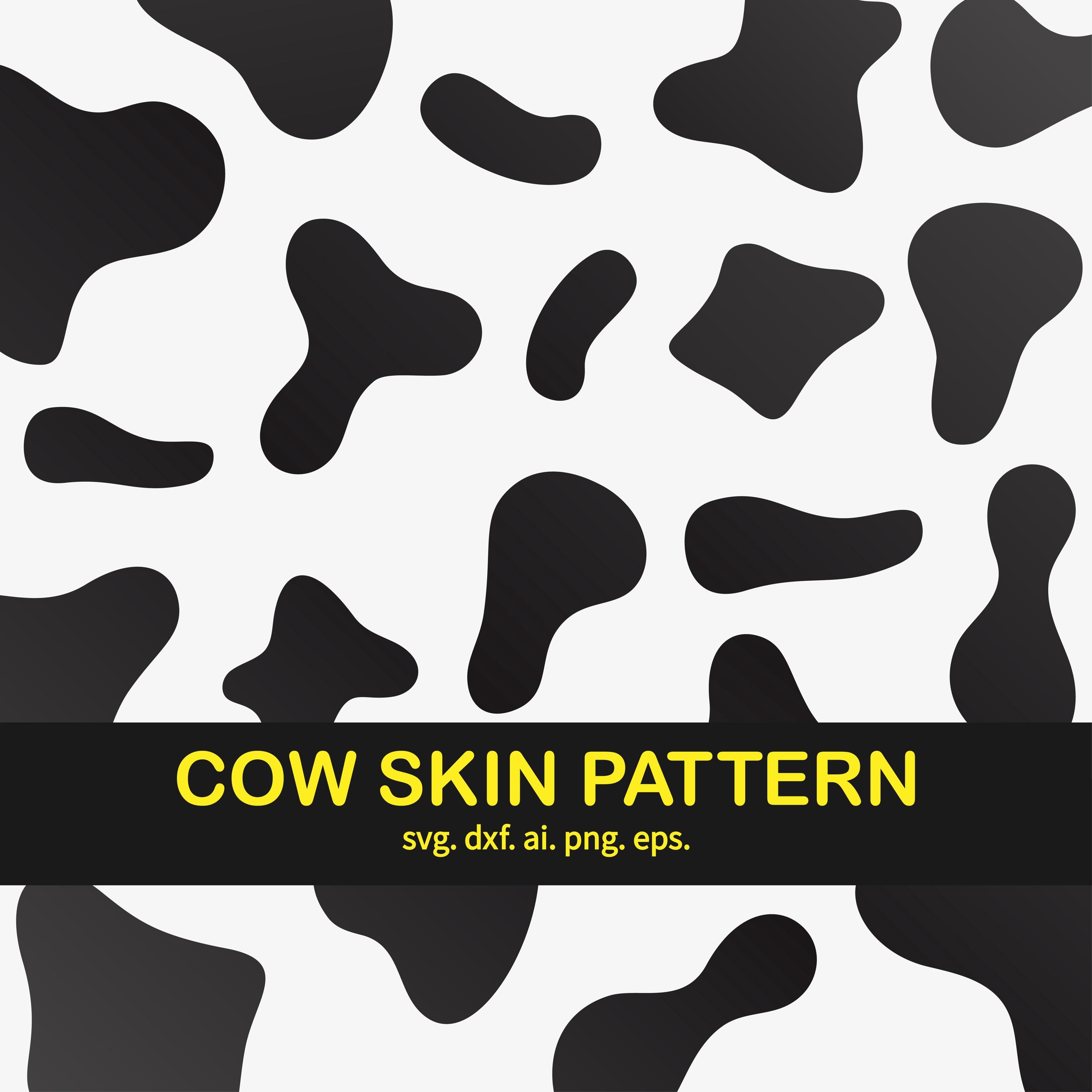 Seamless Cow Pattern Svg Dxf, Cow Print Svg, Animal Print Svg, COW ...