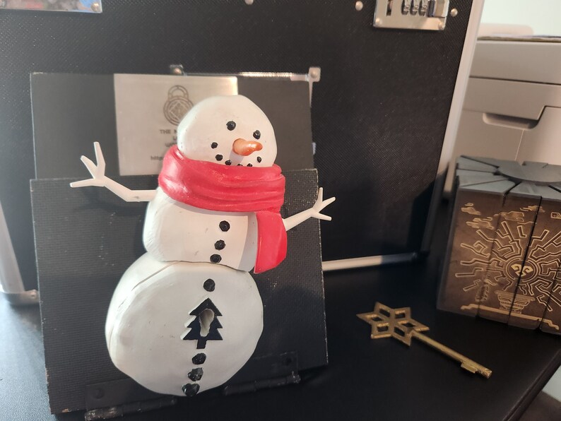 Amazing Popping Snowman Lock With Unique Golden Snowflake Key - Etsy