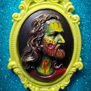 Personal Zombie Jesus Hand painted Pendant NOMNOMNOM | Etsy