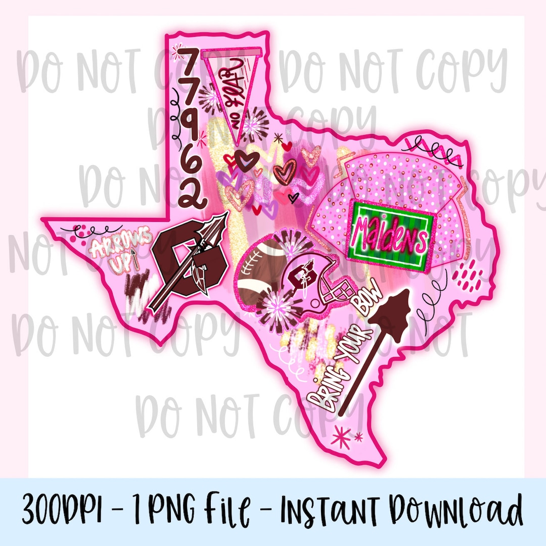 Preppy Texas Football Maidens PNG – Game Day Design (digital Download ...