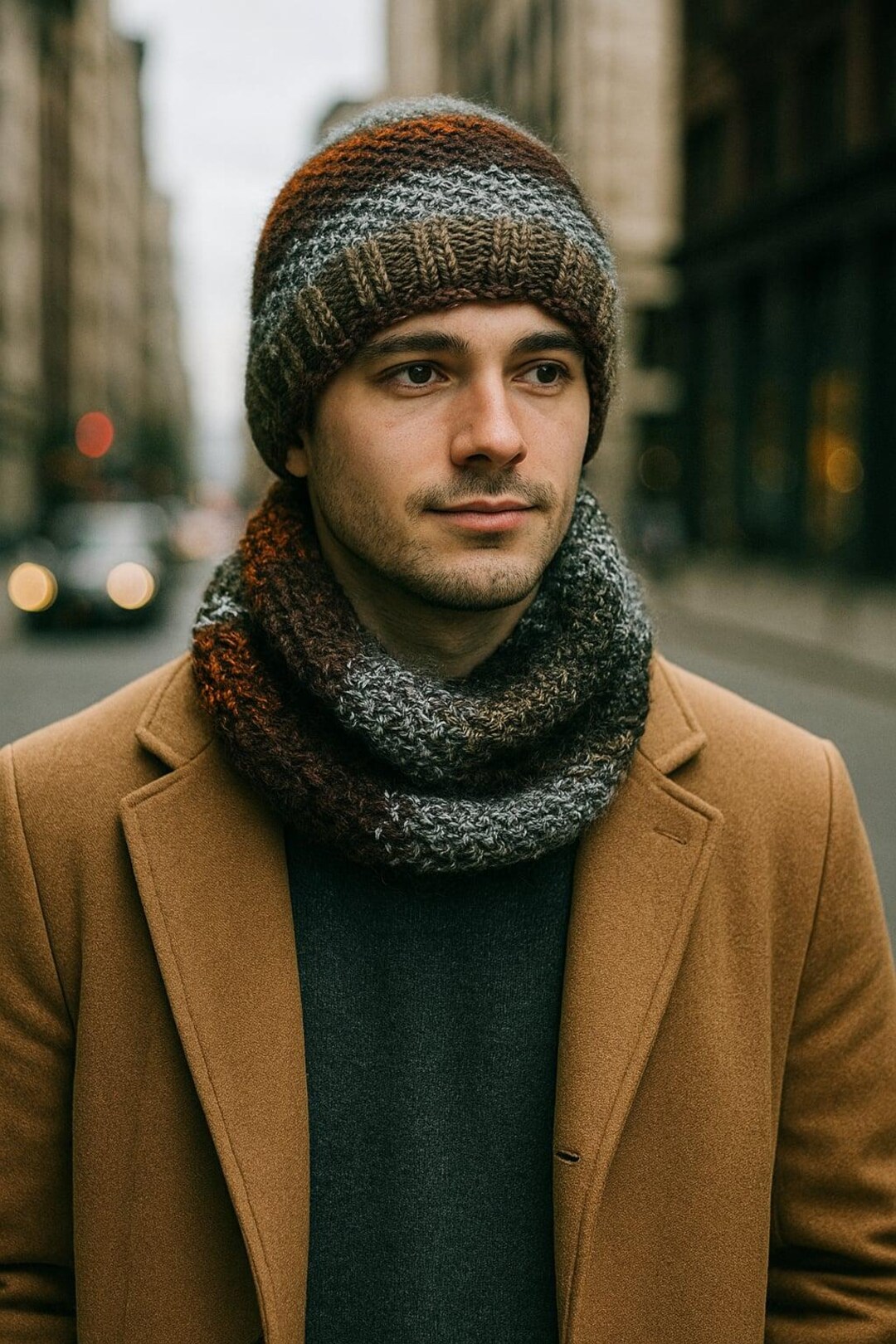 Hat & Infinity Scarf Knitting Pattern - Beginner Friendly | Moss Stitch ...