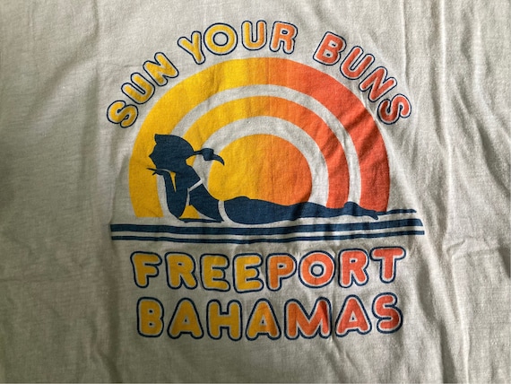 Rare vintage 1970s/80s Sun your buns Freeport Bahamas… - Gem