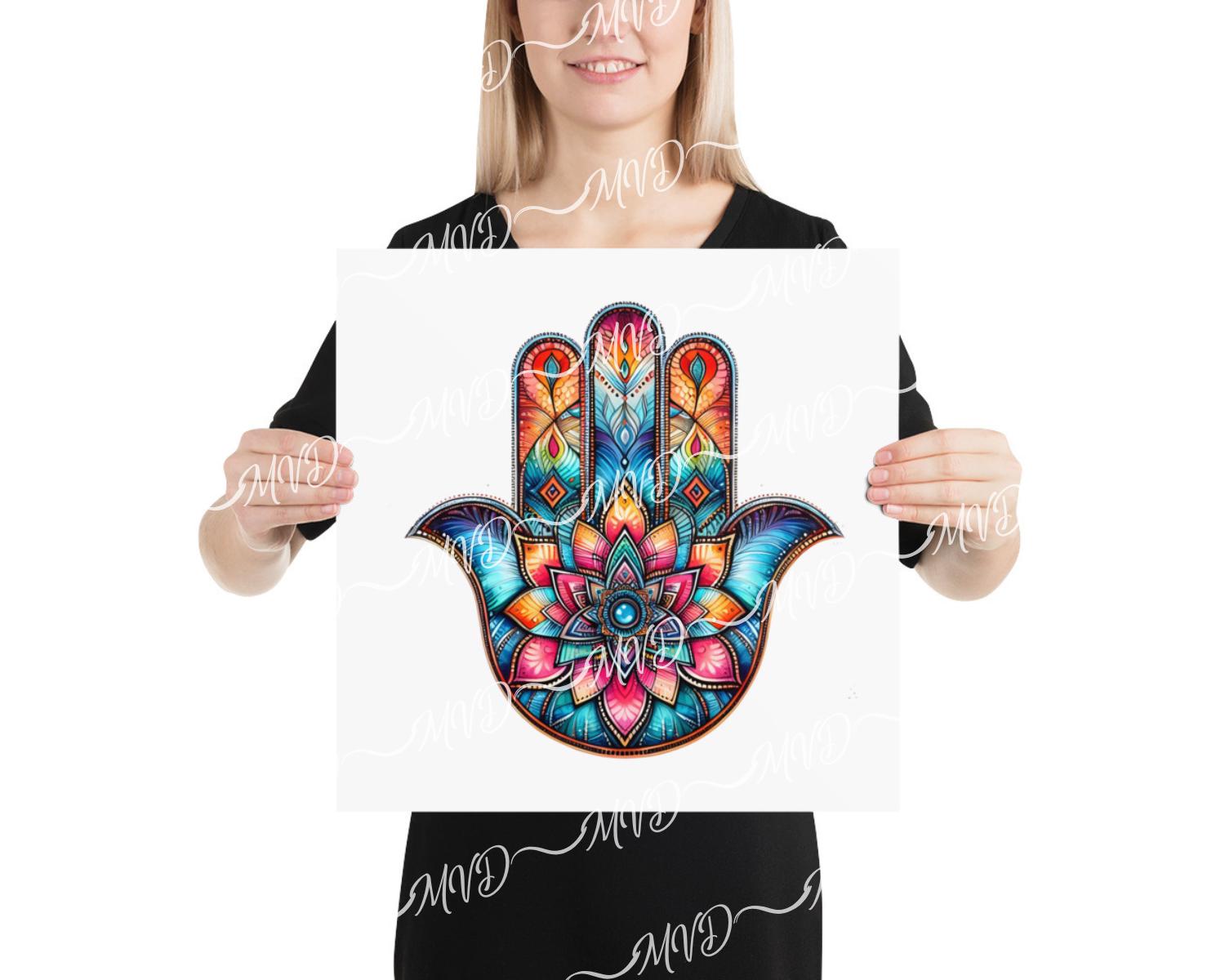 Hamsa Unity-classic Matte Paper Poster. Hamsa Hand Poster. Multiple Sizes Available. Free ...