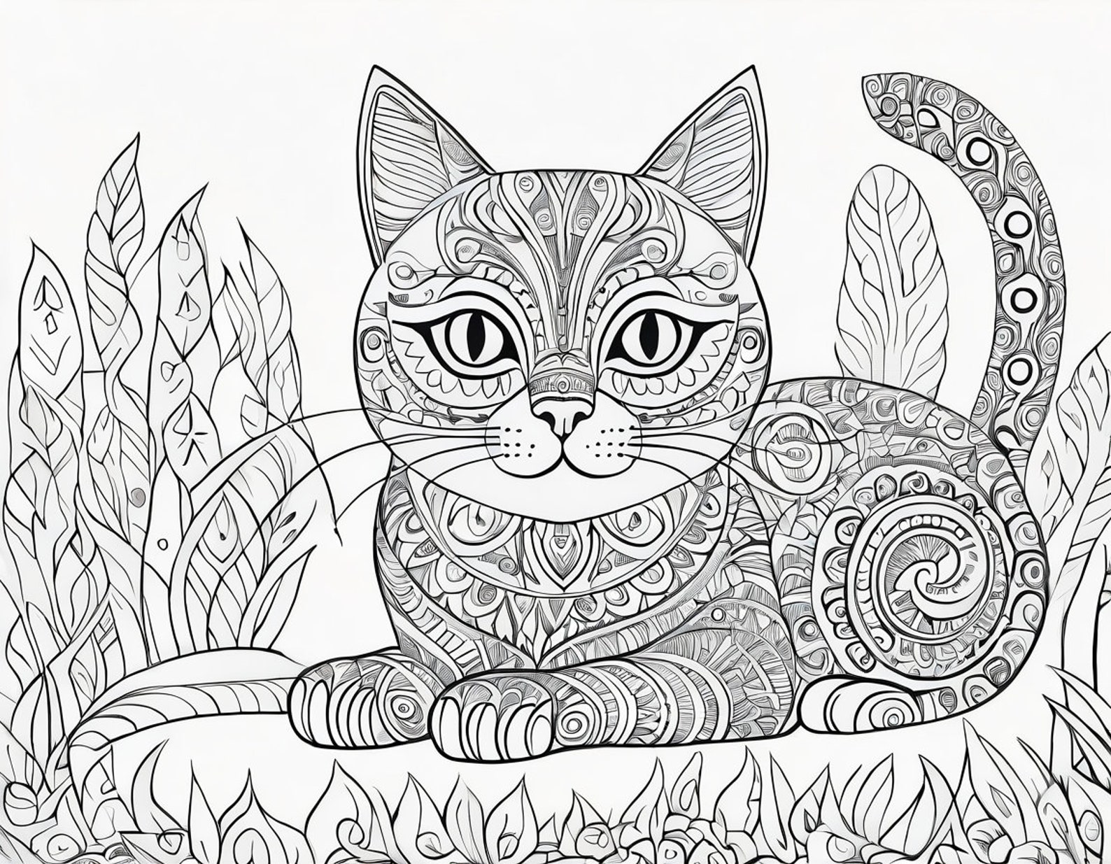49 Detailed Cats Coloring Pages, Mindfulness and Relaxation, PDF ...