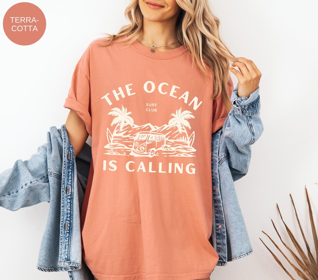 Comfort Colors Ocean is Calling Shirt, Ocean Shirt, Summer Shirt, Beach ...