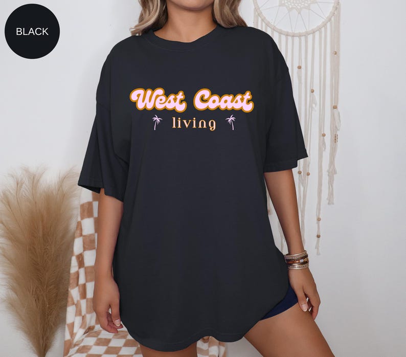 Comfort Colors West Coast T-shirt, Beach Shirts, Summer Coastal ...