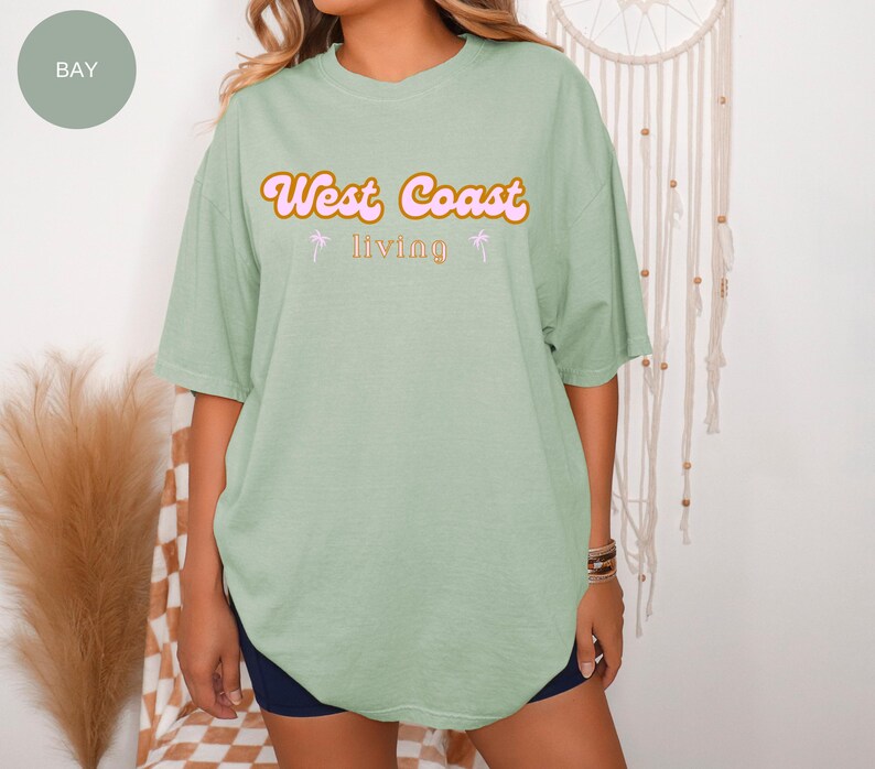 Comfort Colors West Coast T-shirt, Beach Shirts, Summer Coastal ...