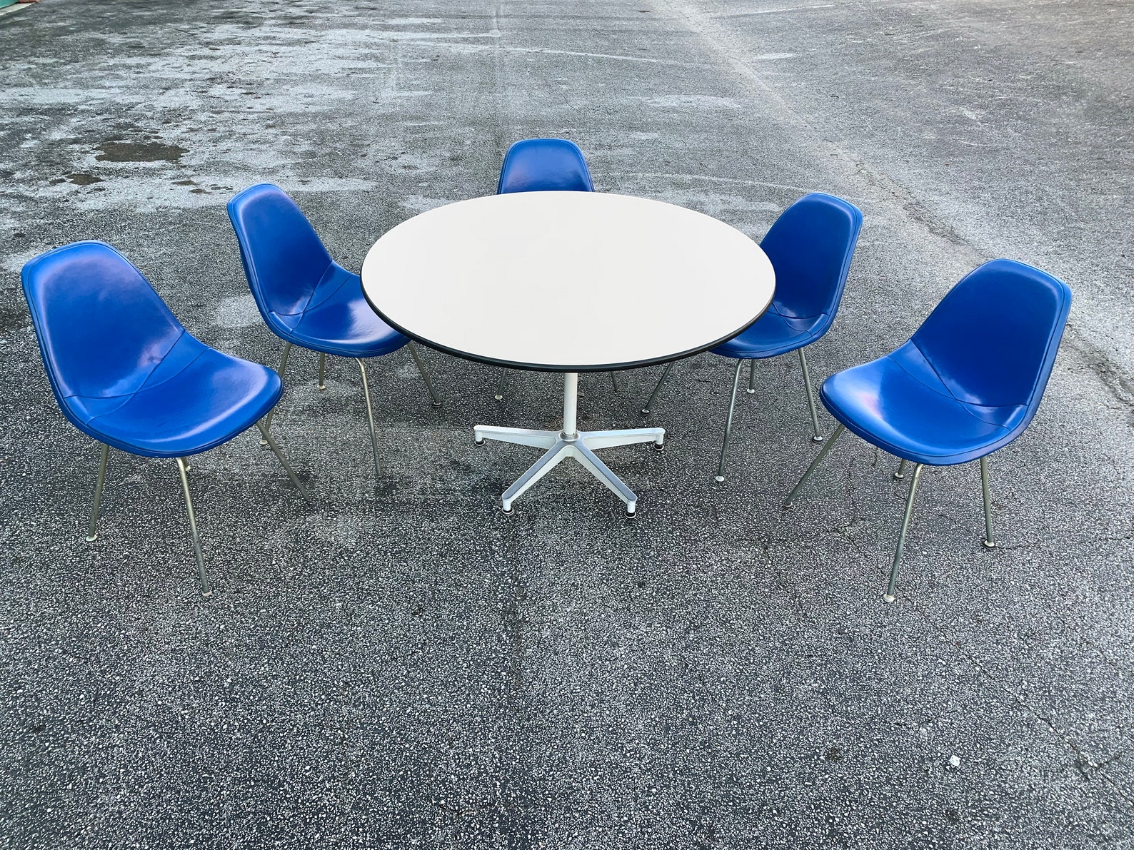 Charles Eames Blue Herman Miller Shell Chairs and Early Eames - Etsy