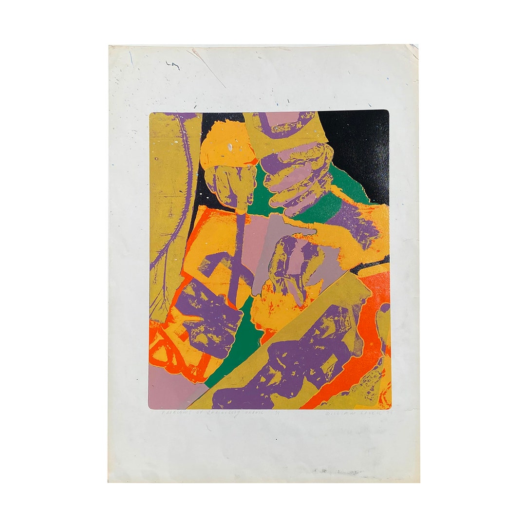 Abstract Screen Print William Lovell Mid Century Modern 1975 - Etsy