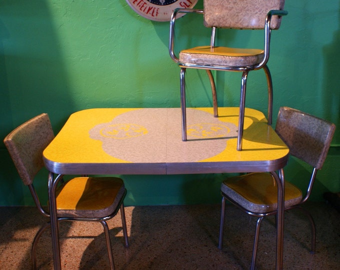 Reserved for Mercedesplatz Vintage 1950s Yellow Douglas Kitchen Diner ...