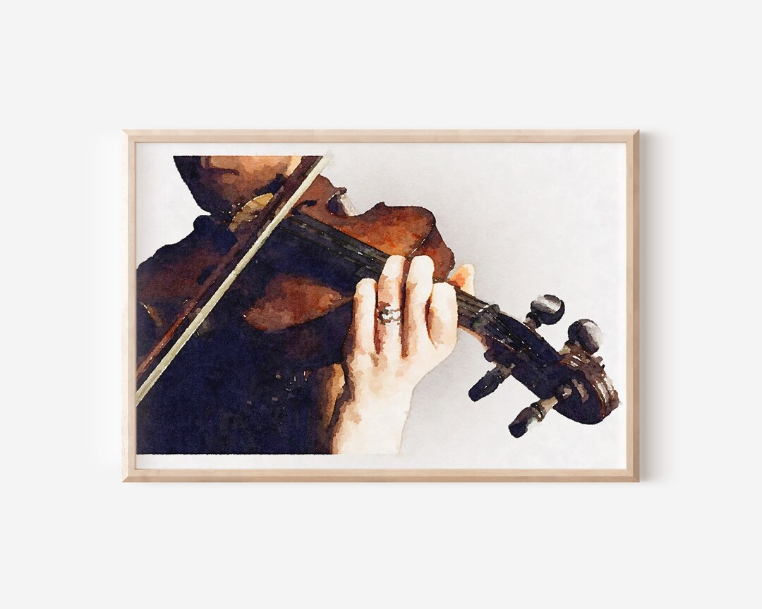 Printable Violinist Painting | Musician Watercolor Download | Violin ...