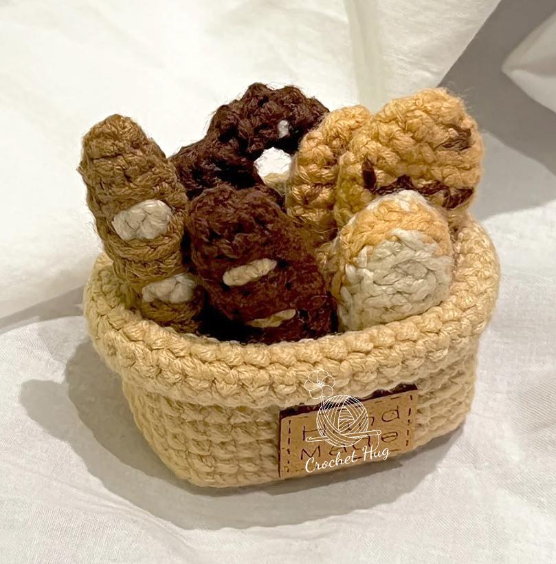 Crochet Bread Basket Pattern PDF, Cute Mini Bread Basket, Pattern With ...