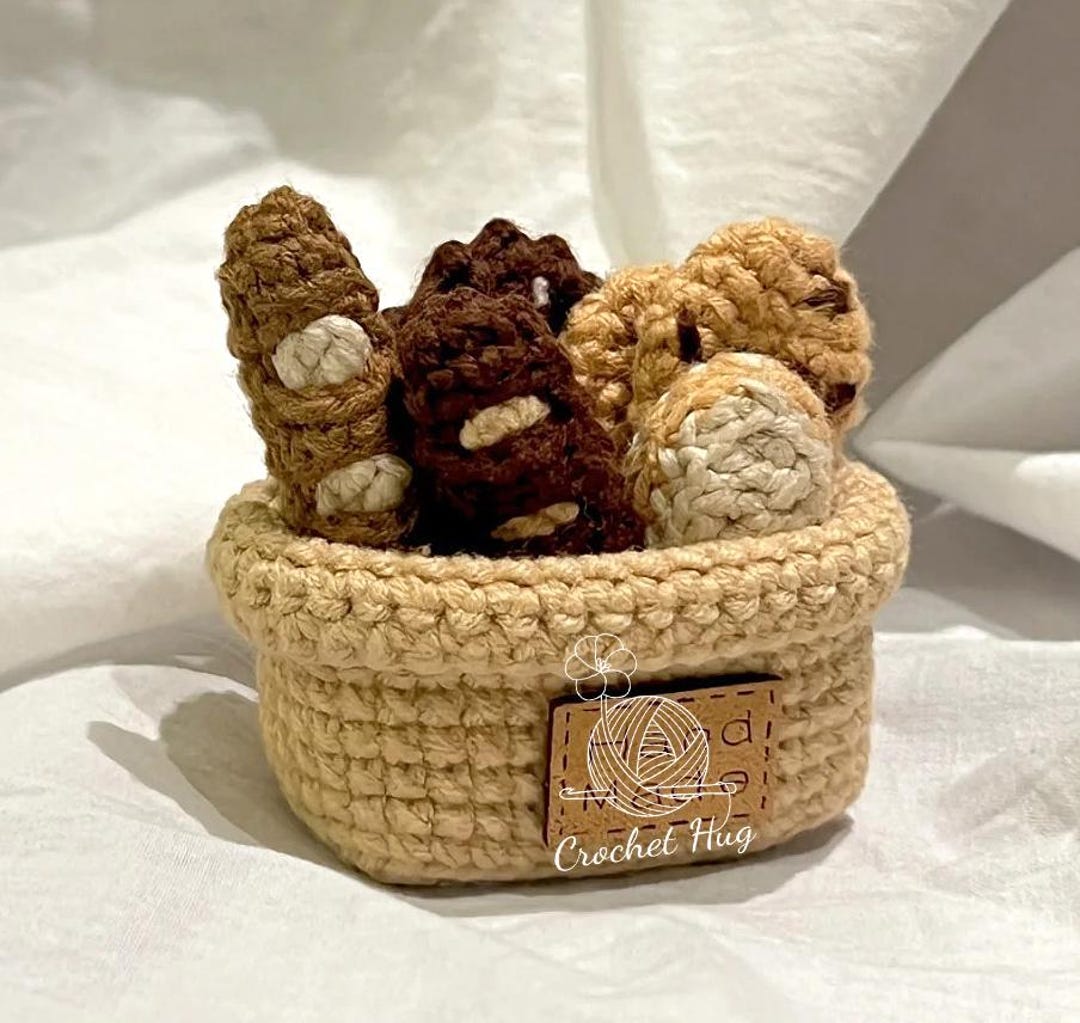 Crochet Bread Basket Pattern PDF, Cute Mini Bread Basket, Pattern With ...