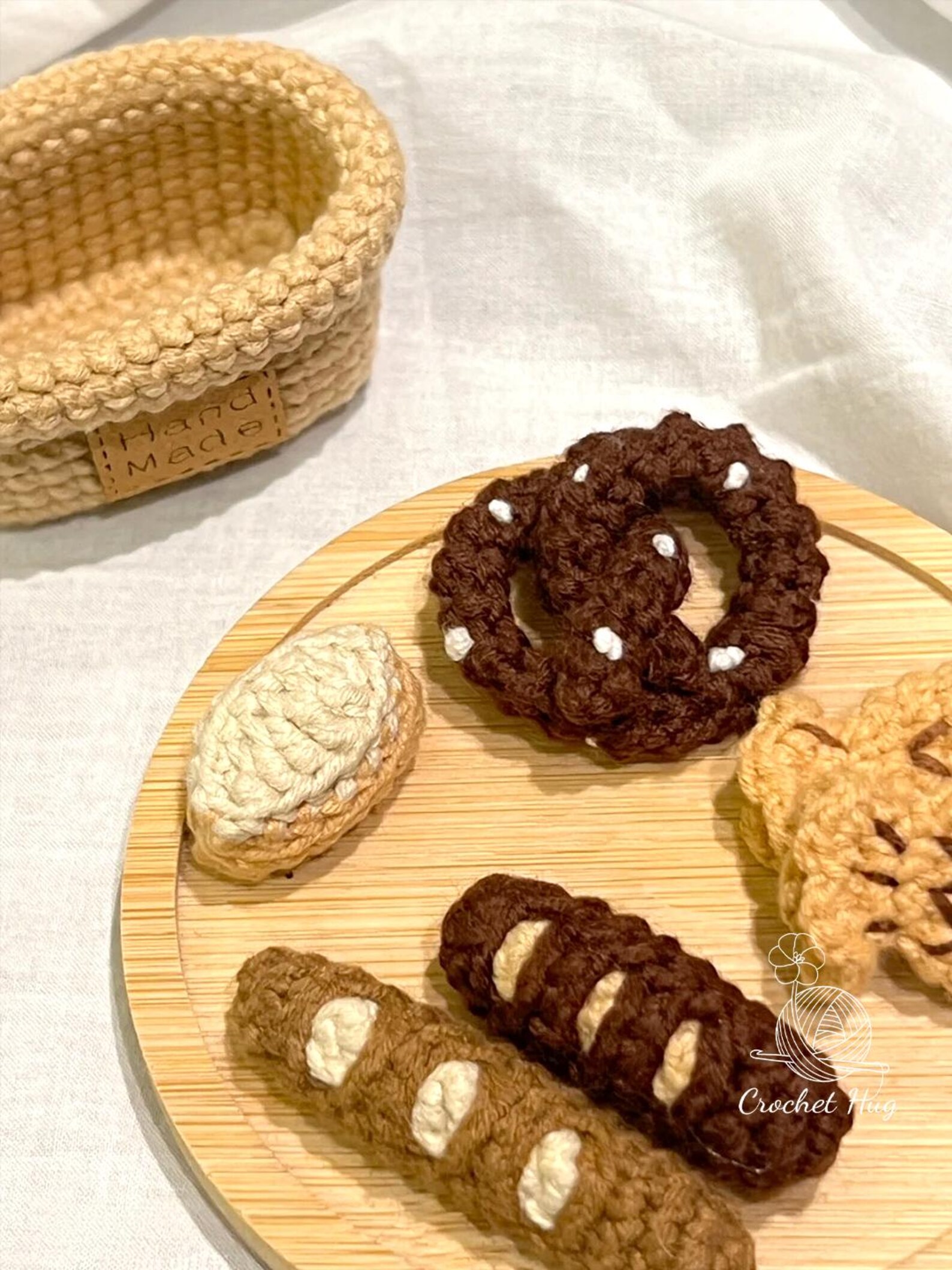 Crochet Bread Basket Pattern PDF, Cute Mini Bread Basket, Pattern With ...