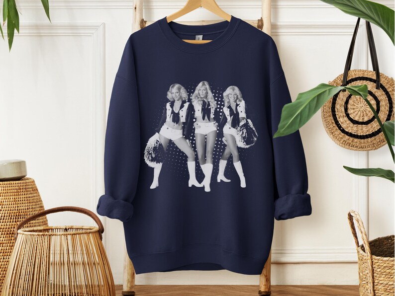 Cowboy Cheerleaders Retro Crewneck | Dallas Football | Women's Comfy ...