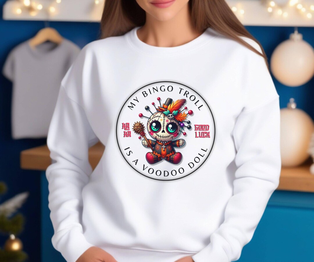 BINGO Troll-voodoo Doll Long Sleeve - Funny BINGO Shirt, Good Luck ...