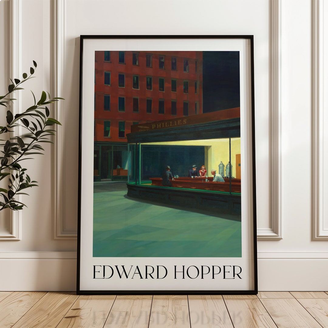 Edward Hopper Print, Edward Hopper Poster, Nighthawks, Vintage Edward ...