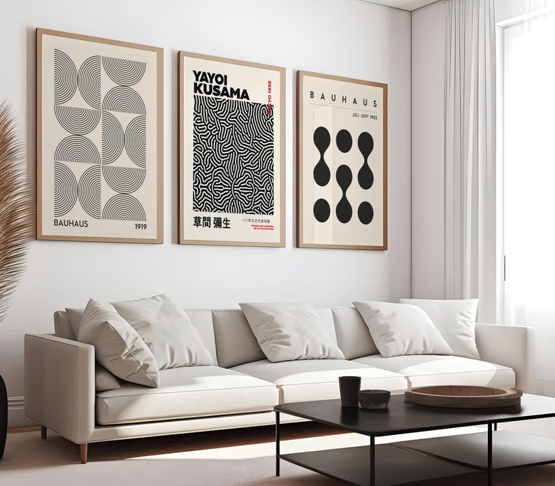 Set of 3 Prints, Poster Set, Gallery Wall Art Set, Yayoi Kusama Art ...