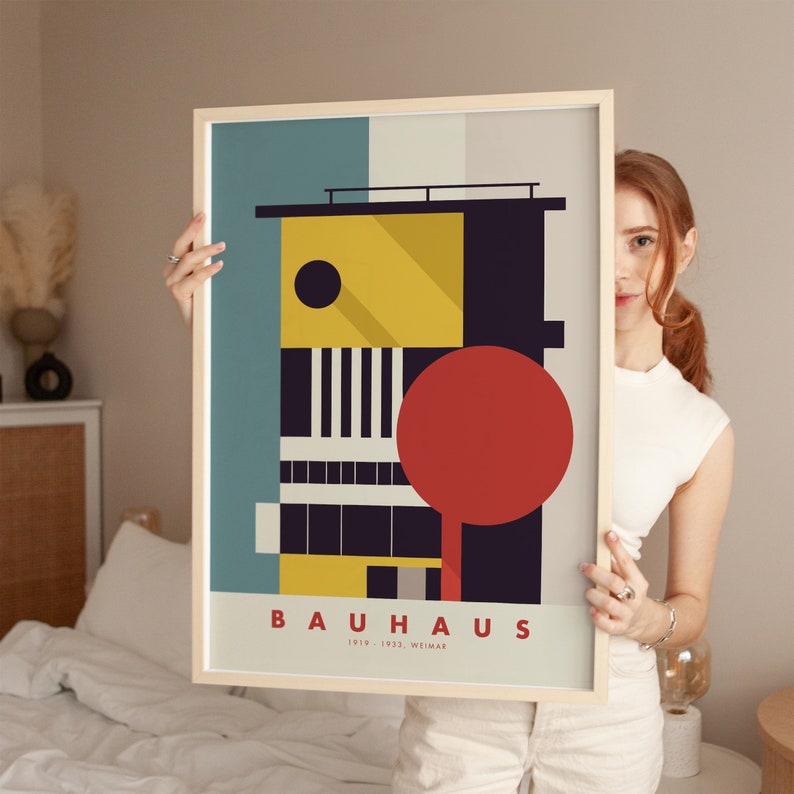 Bauhaus, Architectural Poster, Modern Building Art Print, Minimalism ...