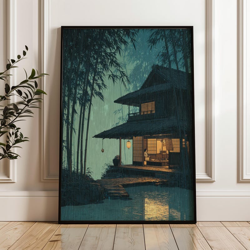 Japanese Tea House Poster - Etsy